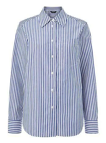 Whistles Striped Relaxed-fit Cotton Shirt - Multi-coloured