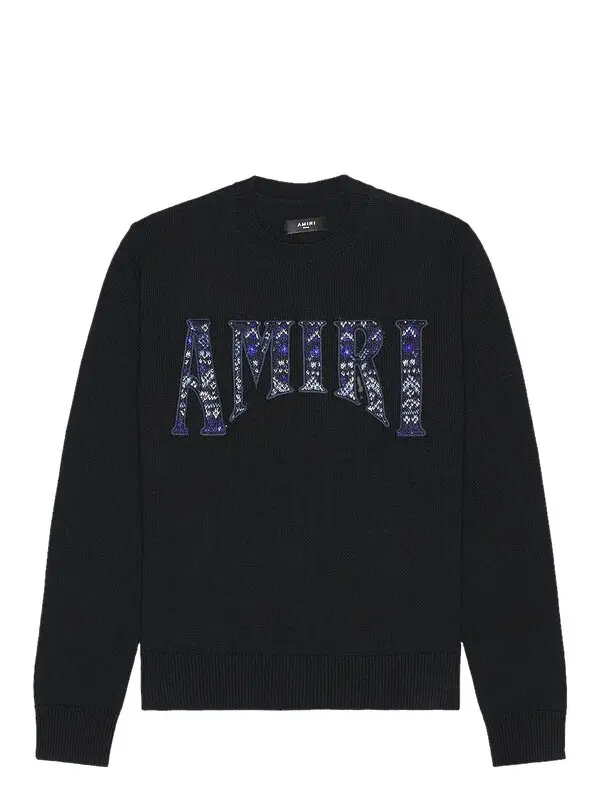 Amiri Logo Crewneck - Black