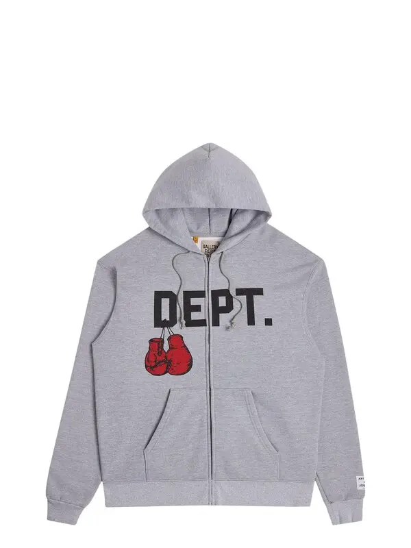 GALLERY DEPT. Boxing Merch Zip Hoodie - Grey