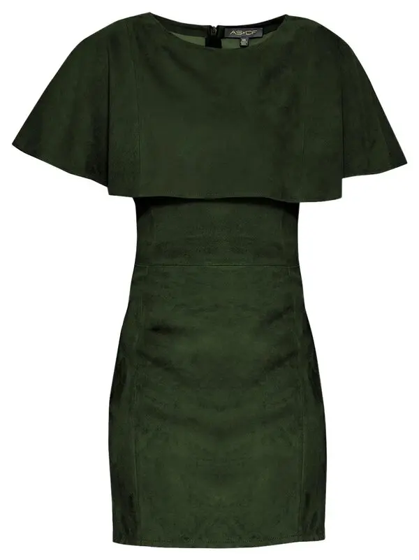 AS By DF Selene Stretch Suede Dress - Military Green