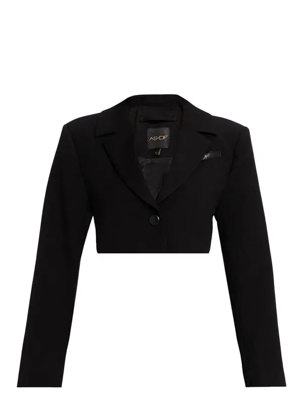 AS By DF Felice Cropped Blazer - Black