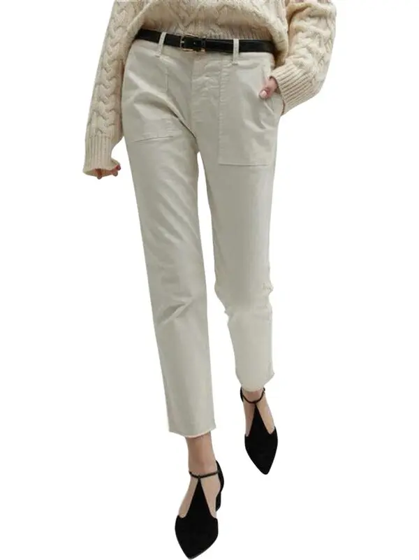 NILI LOTAN Jenna Cropped Pants - Eggshell
