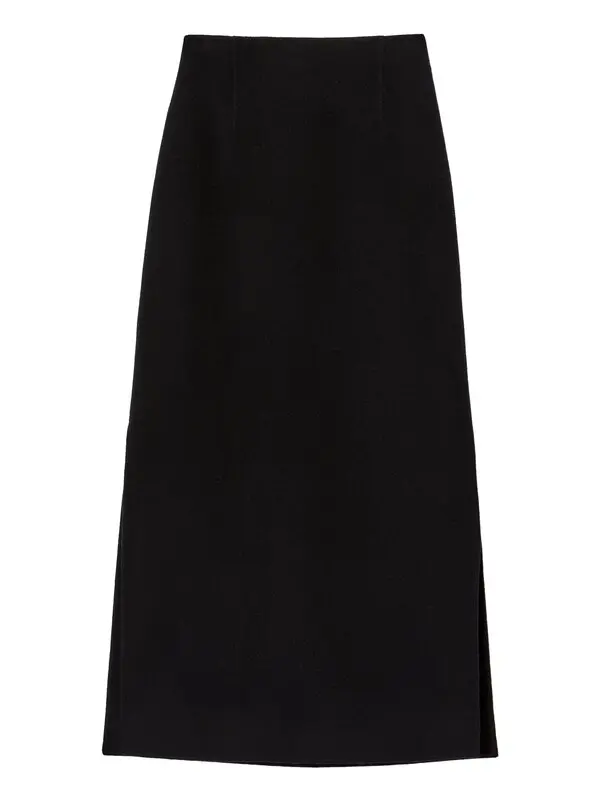 Lafayette 148 New York Wool-cashmere Midi Skirt - Black