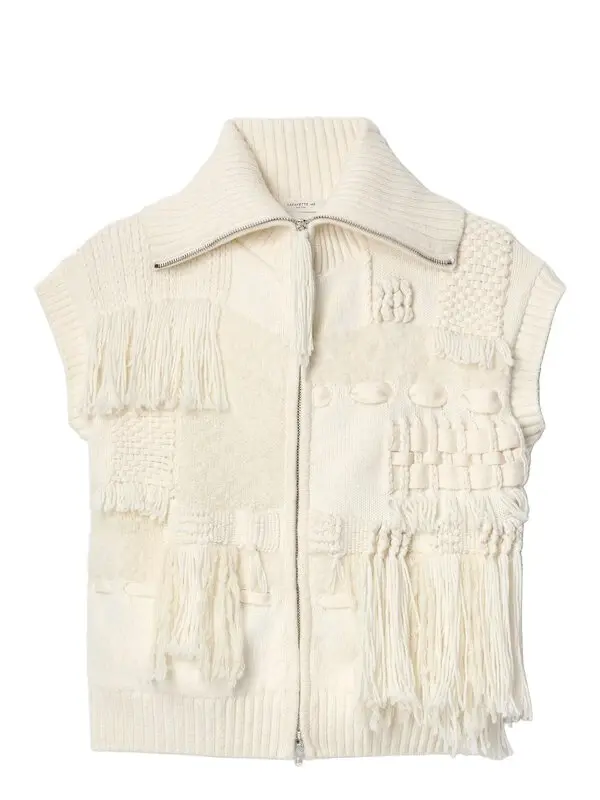 Lafayette 148 New York Merino Wool Cashmere Knit Vest - Cloud