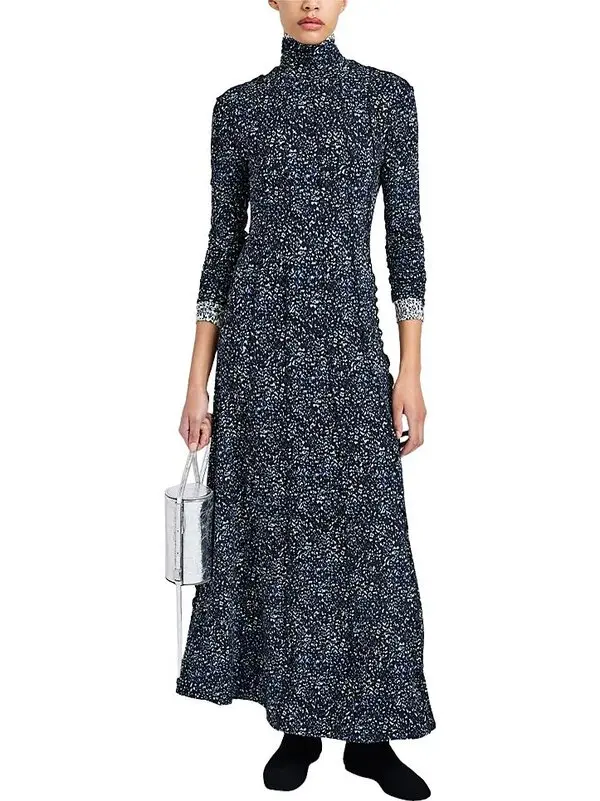 Proenza Schouler White Label Mabel Cheetah Jersey Dress - Navy Multi