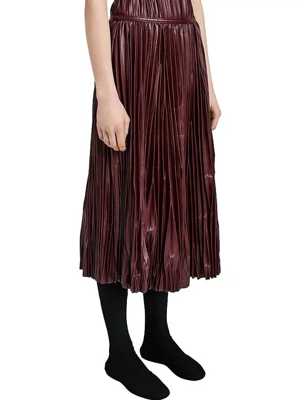 Proenza Schouler White Label Rosalyn Faux Leather Skirt - Oxblood