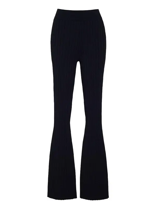Cara Cara Stella Flare Knit Pants - Black Knit