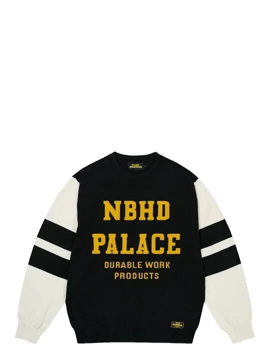PALACE X Neighborhood Knitted Moto Top - Black
