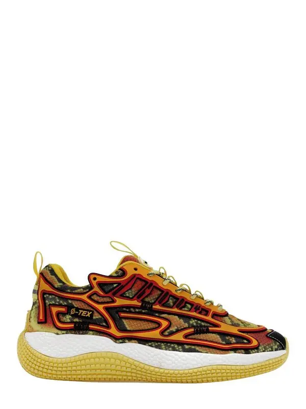 JOHN GEIGER 004 Year Of The Snake Sneakers - Red/yellow/python