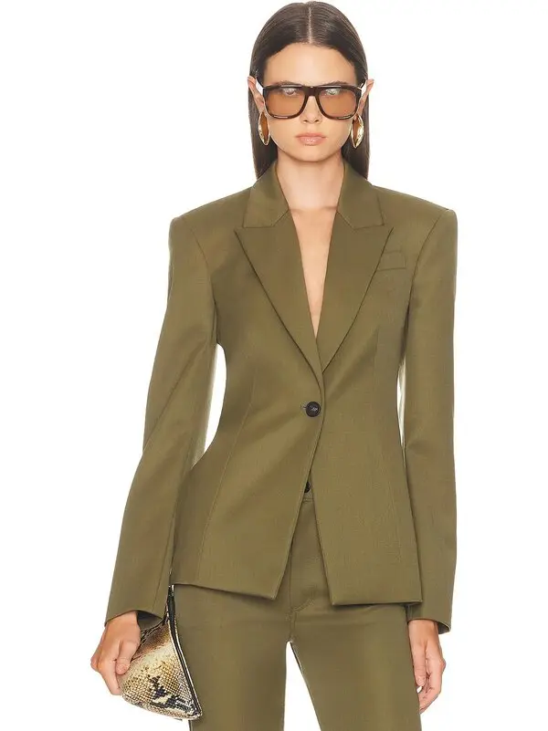 Attico Wool Blazer - Military Green