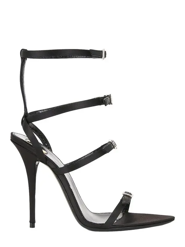 Saint Laurent Gippy Heeled Sandal - Nero