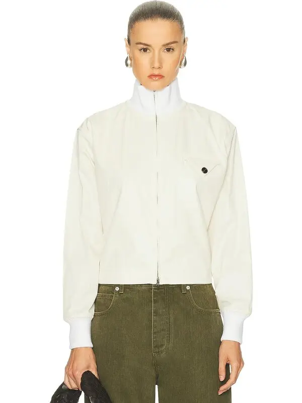 Bottega Veneta Twill Zipped Jacket - Frosting