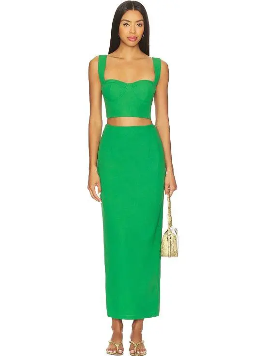 Superdown Veneda Skirt Set - Kelly Green