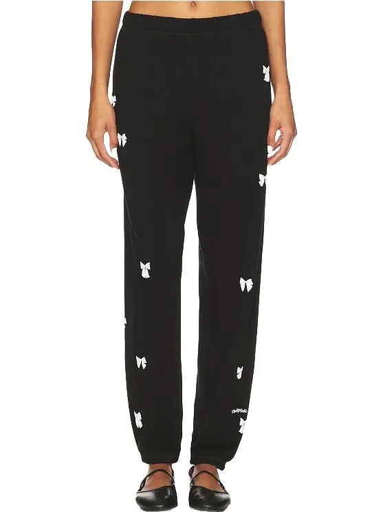 Lauren Moshi Puff Bow Sweatpants - Black