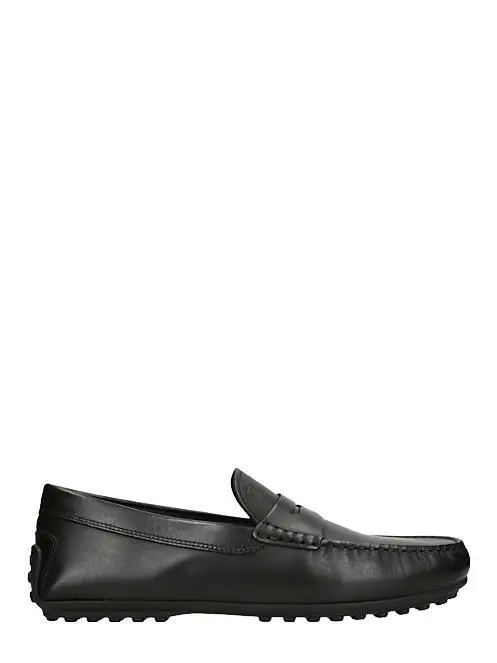 TOD'S Gommino Leather Driving Shoes - Black