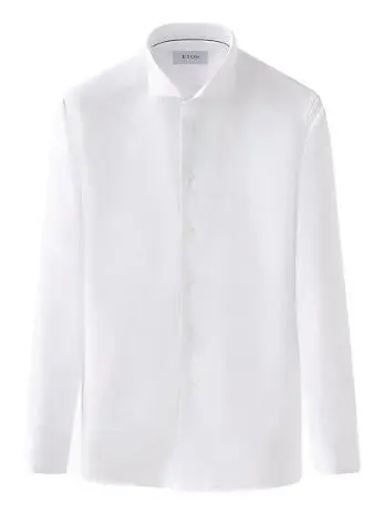Eton Extreme Cutaway-collar Single-cuff Contemporary-fit Cotton-twill Shirt - White