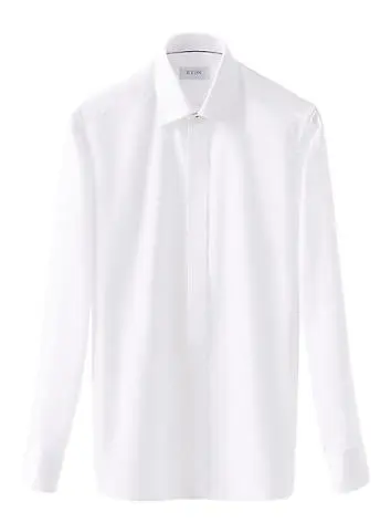 Eton Long-sleeved Slim-fit Cotton Shirt - White