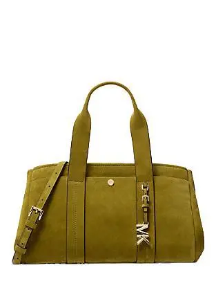 Michael Kors Romee Small Suede Satchel - Green