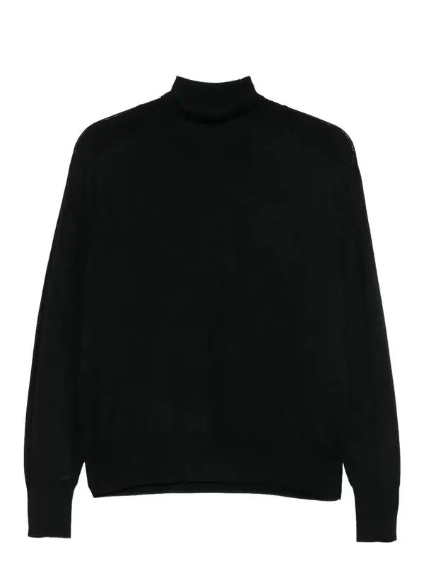 Soeur Turtleneck Merino Wool Sweater - Black