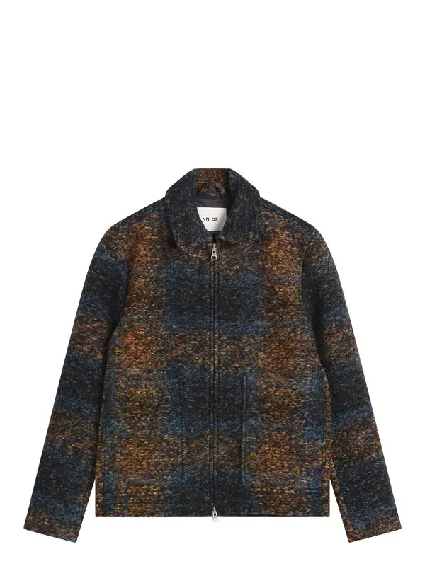 Nn07 Gael Boucle Wool Jacket - Blue Multi