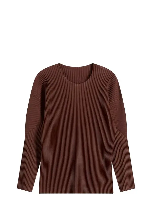 Issey Miyake Long Sleeve Top - Edge Brown