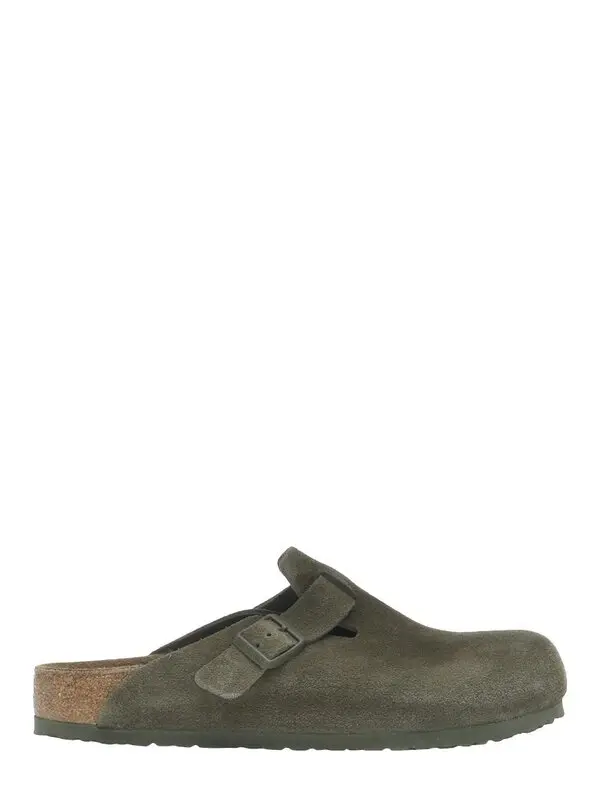 BIRKENSTOCK Boston Suede Clogs - Thyme