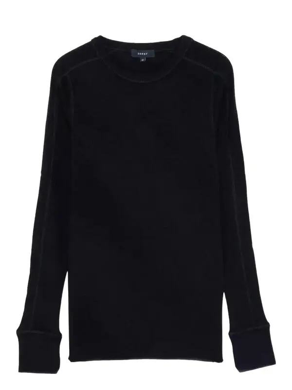 Soeur Gustave Long-sleeve Wool Top - Blue
