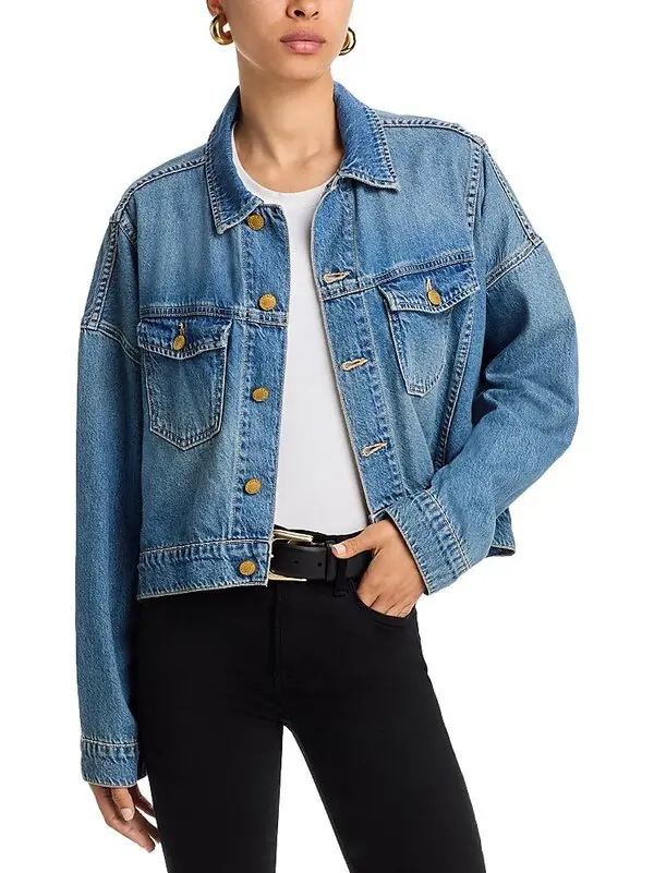 L'Agence Vianney Crop Denim Jacket - Fargo