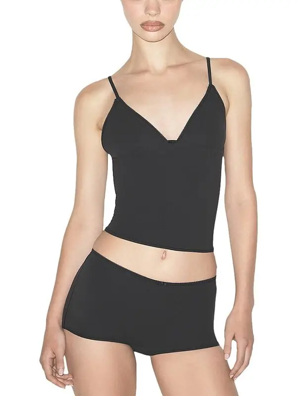 SKIMS Fe Picot Cami & Boyshorts Set - Onyx