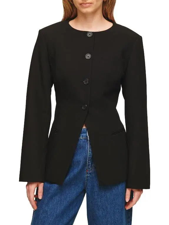 ALIGNE Daphne Collarless Jacket - Black