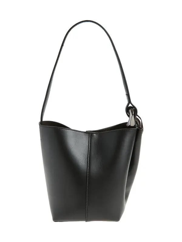 JW Anderson Small Jwa Corner Leather Bucket Bag - Black 999