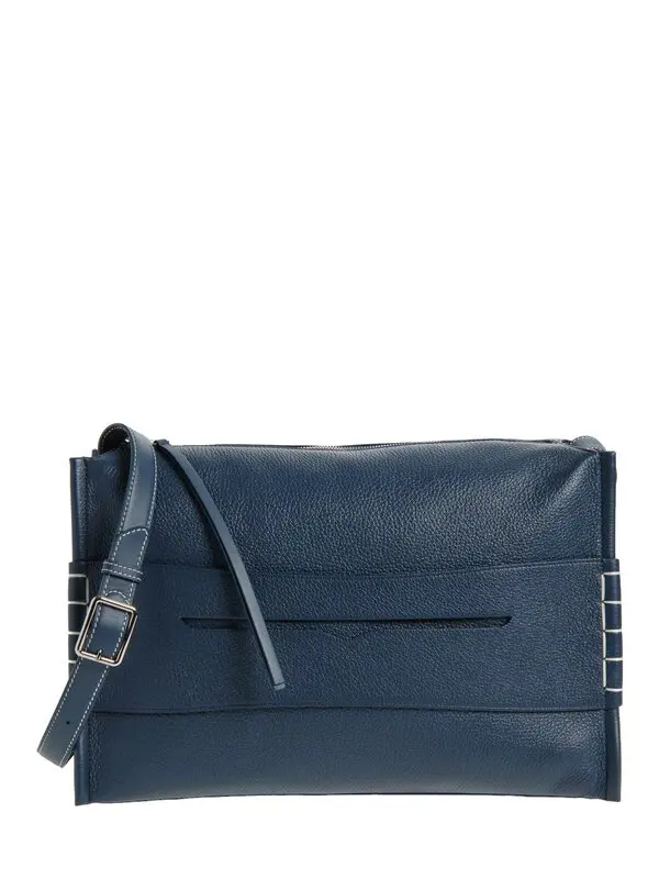 JW Anderson Loafer Suede Messenger Bag - Denim Blue 820