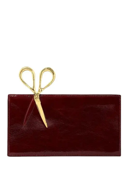 Alexis Bittar The Petite Scissor Leather Clutch - Merlot