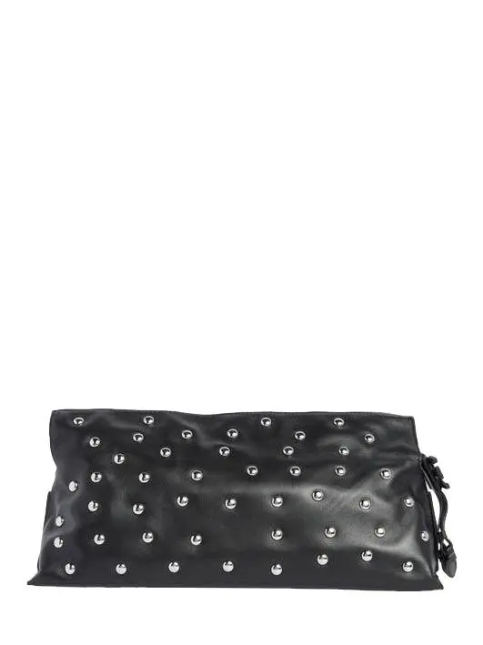 Sam Edelman Poppy Oversized Studded Leather Clutch - Black