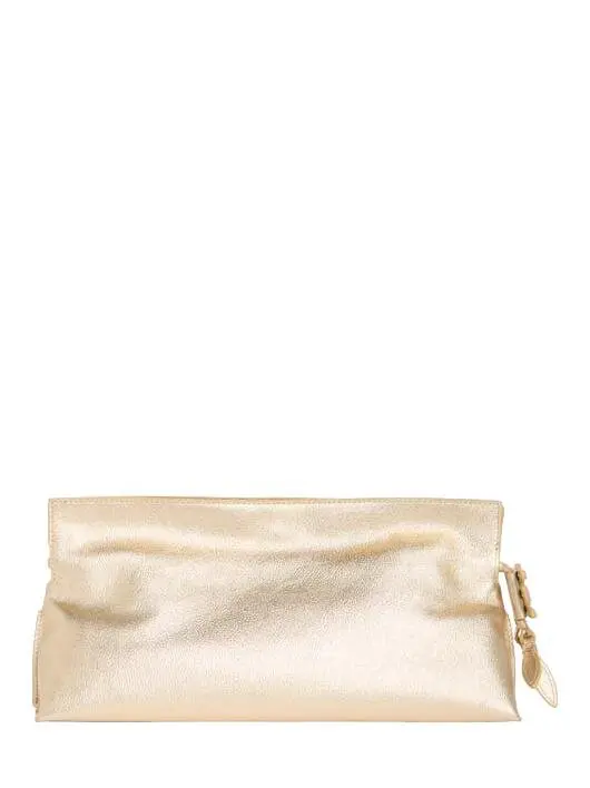 Sam Edelman Poppy Oversized Studded Leather Clutch - Gold