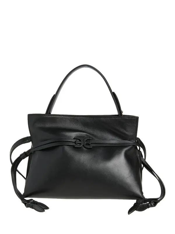 Sam Edelman Small Poppy Drawstring Leather Crossbody Bag - Black