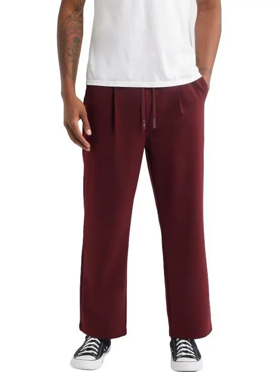 SANTO STUDIO Veloce Cotton Neoprene Track Pants - Merlot