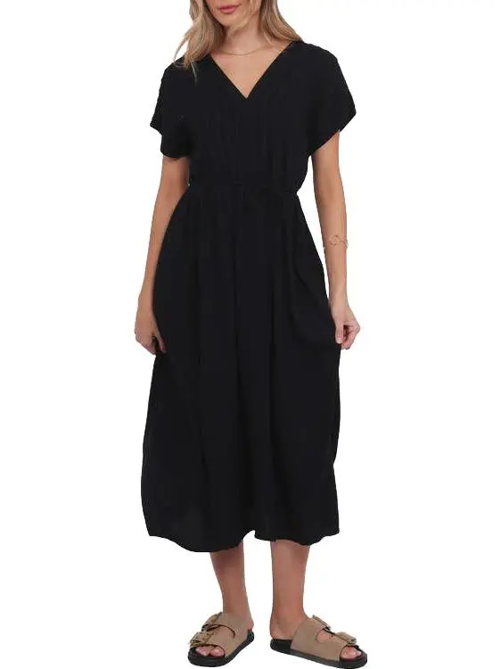 PETAL & PUP Orly Midi Dress - Black