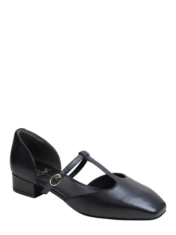 Linea Paolo Coralee Leather Mary Jane Pumps - Black