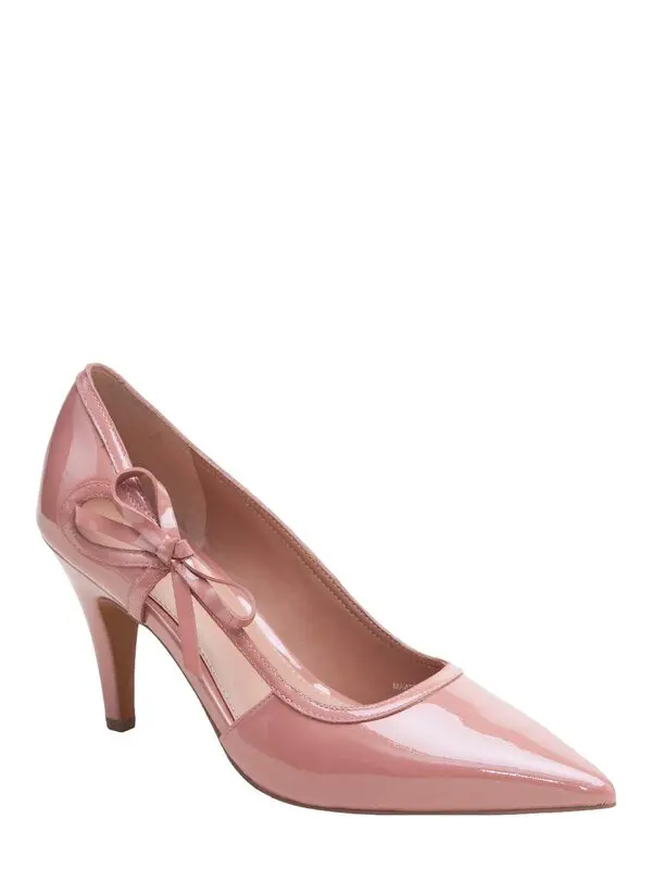 Linea Paolo Pointe Bow Pointed Toe Pump - Blush