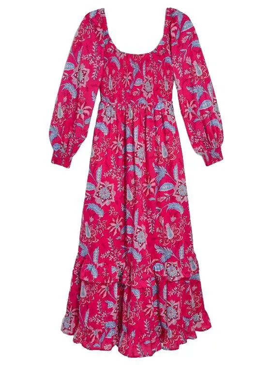 Vineyard Vines Ellen Long Sleeve Cotton Maxi Dress - Cassie Floral
