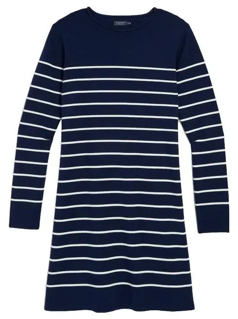 Vineyard Vines Stripe Long Sleeve Sweater Dress - Nautical Navy