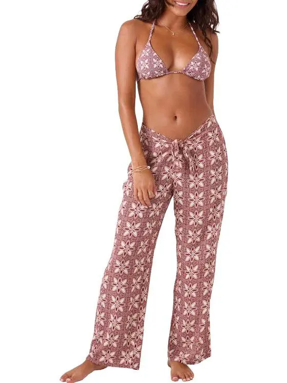 Roxy Batik Bloom Print Cover-up Pants - Port