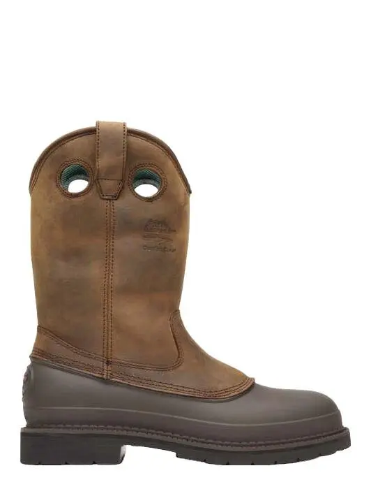 GEORGIA BOOT Muddog Comfort Core Wellington Work Boots - Mississippi Brown