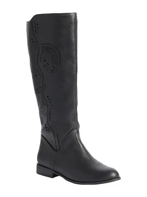 COMFORTVIEW The Lili Tall Wide Calf Boots - Black
