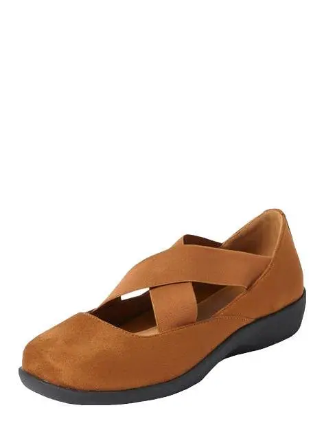 COMFORTVIEW Stacia Mary Jane Flat - Cognac