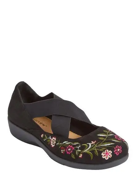 COMFORTVIEW Stacia Mary Jane Flat - Embroidery