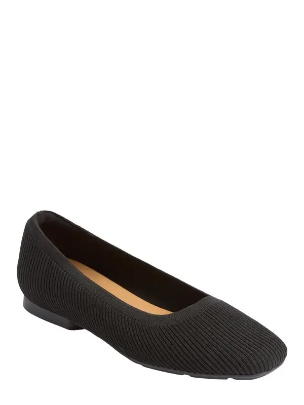 COMFORTVIEW Knit Flats - Black