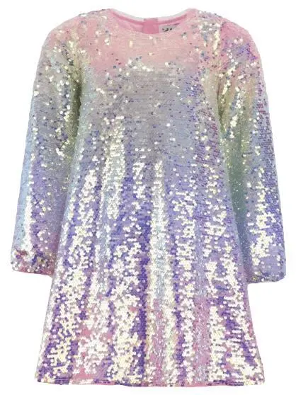 LOLA + THE BOYS Sequin Ombre Party Dress - Purple