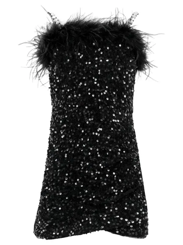 LOLA + THE BOYS Midnight Shimmer Mini Dress - Black